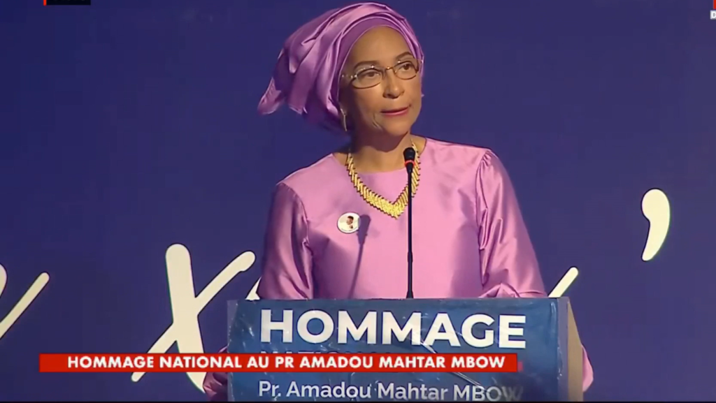 Hommage à Amadou Mactar Mbow : Le Dr Awa Mbow salue, au nom de la ...